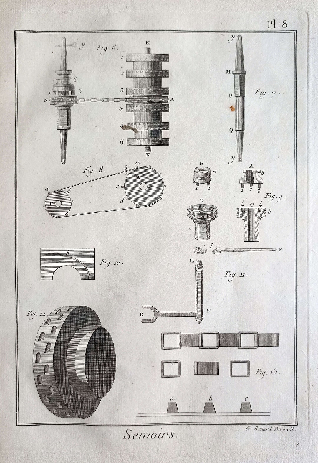 1802 - Antique Farming Print Vintage SEEDER Machine Print Old ...