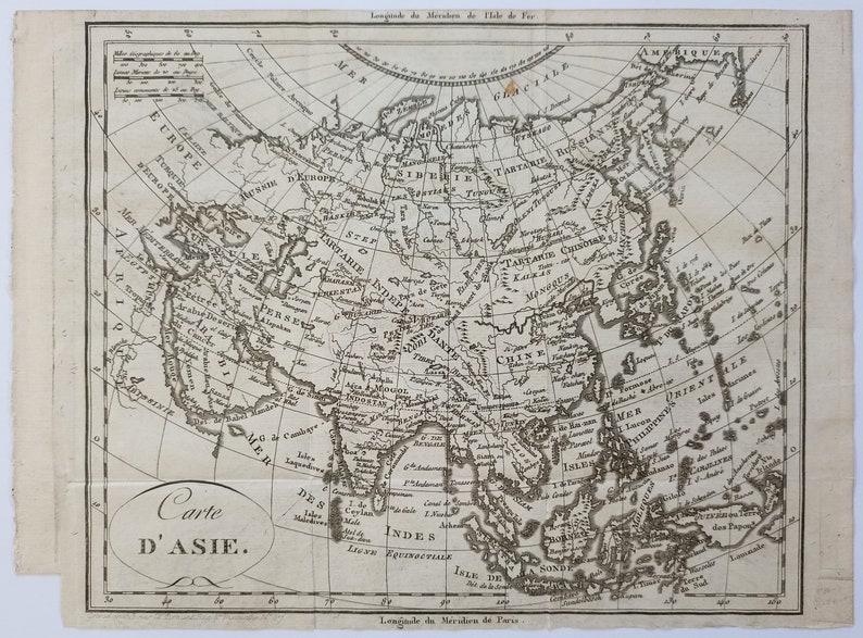 1814 - Antique Asia Map 19th Century Map Vintage Asian Print Historical ...