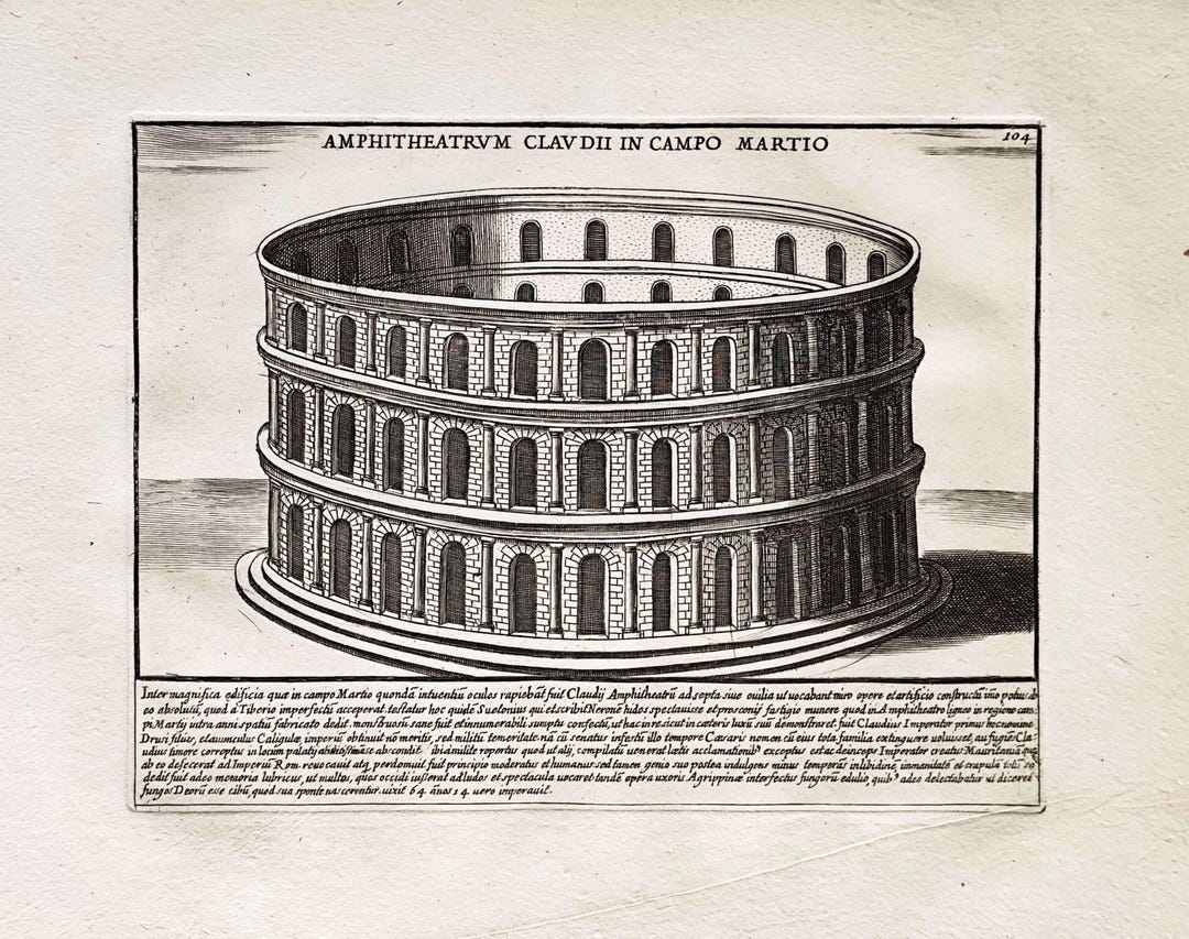 1699 ANCIENT ROME Antique Print. Original Copperplate Engraving. Roman ...