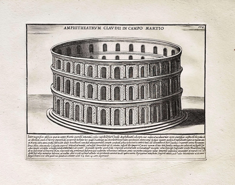 1699 ANCIENT ROME Antique Print. Original Copperplate Engraving. Roman ...