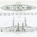 1907 Dreadnought Antique Print Battleship Plans Lithograph Navy Ships ...