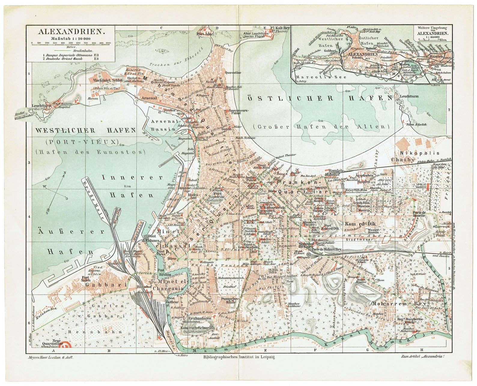1903 ALEXANDRIA City Map. City and Further Surroundings Street Map ...