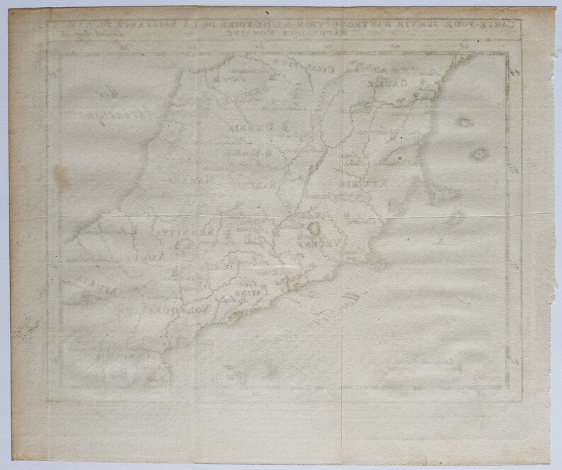 1743 ITALY Antique Map. 18th Century Original Map. Cooper Plated Print ...
