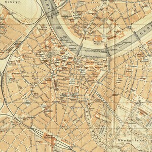 1904 DRESDEN Antique Map Vintage City Map Germany Wall Art Original ...