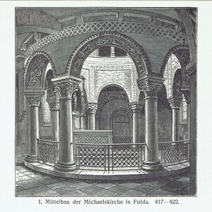 1897 ARCHITECTURE Antique Print ROMANESQUE Architectural Wall Art ...