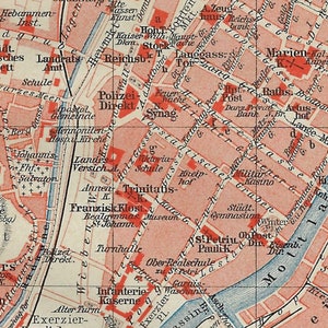 1903 Danzig City Map Gdansk Poland Map Antique Germany City Vintage ...