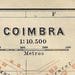 1913 COIMBRA, PORTUGAL Antique City Map Vintage Map Portuguese Town Map ...