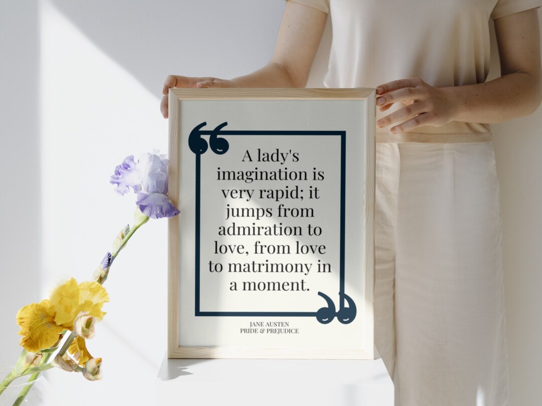 Jane Austen Quotes Wall Art, Digital,printable Bookish Word Art, Gifts ...