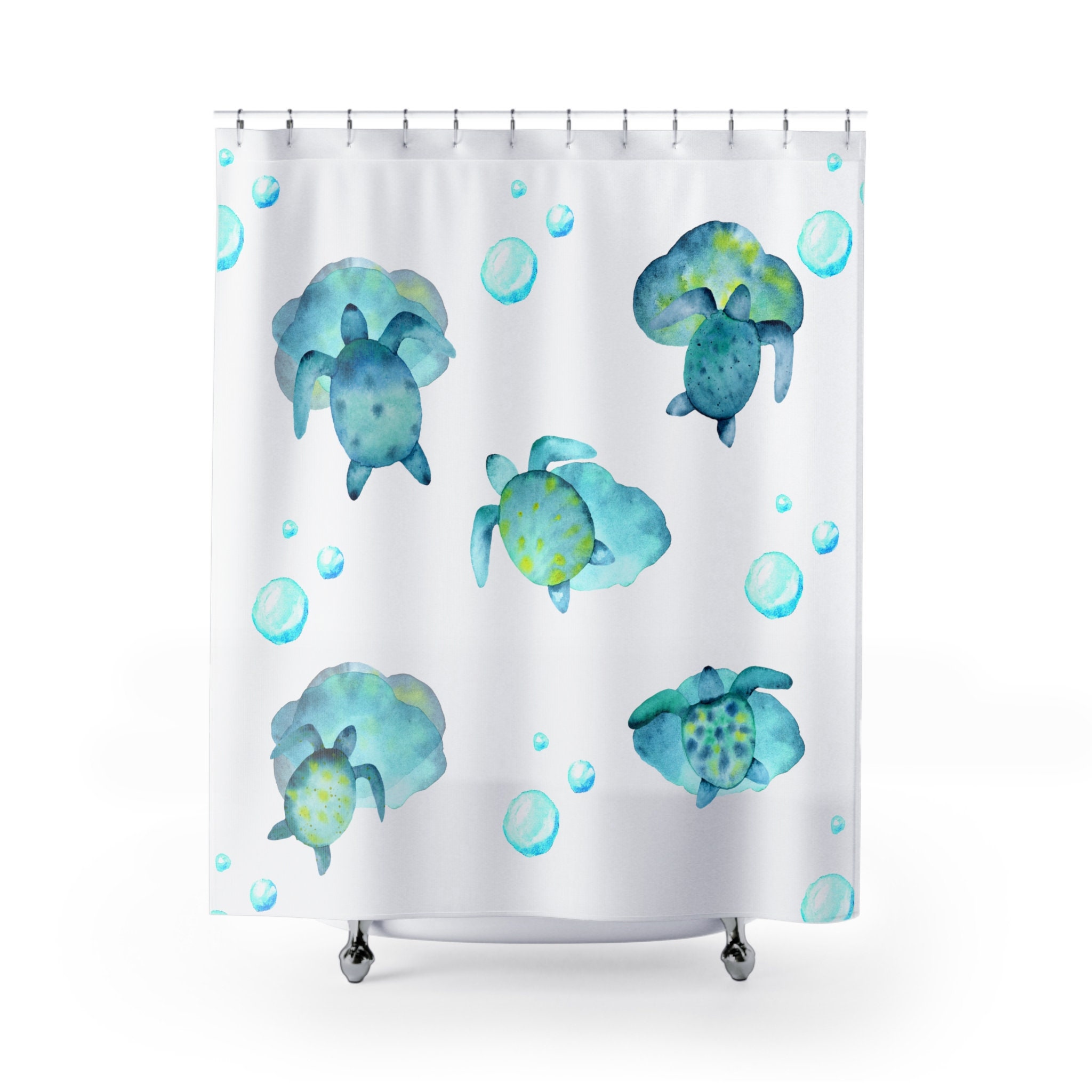 Sea Turtle Shower Curtain - Etsy