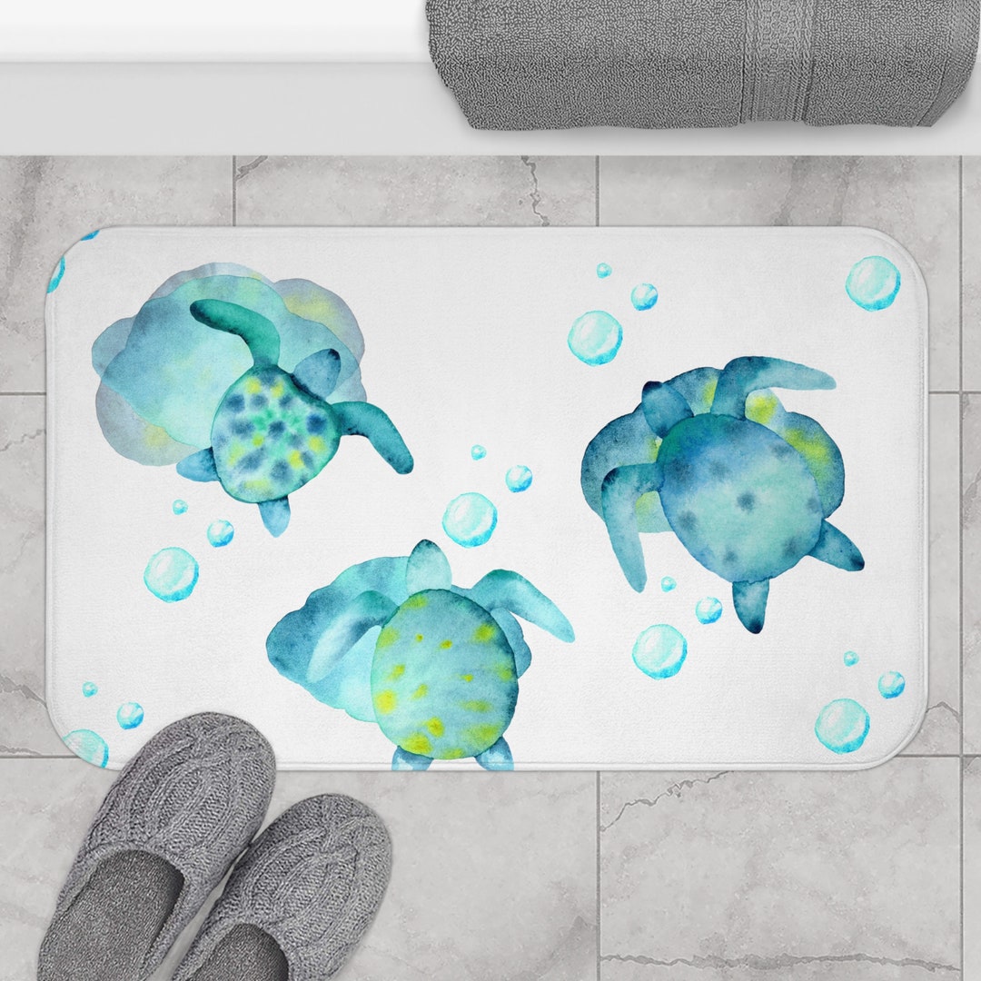 Sea Turtle Bath Mat - Etsy