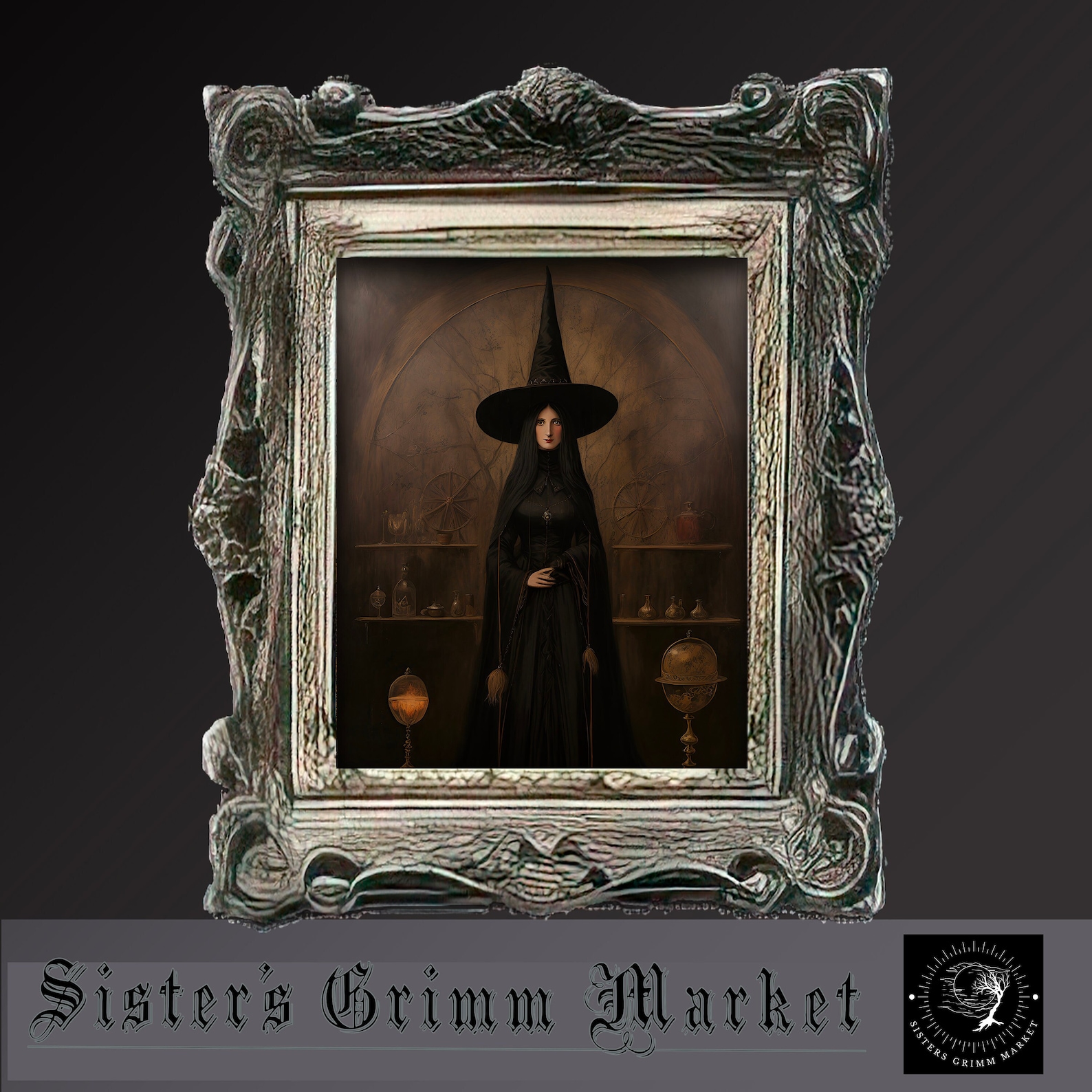 Antique Witch Painting Witchy Decor Witch Poster Art - Etsy