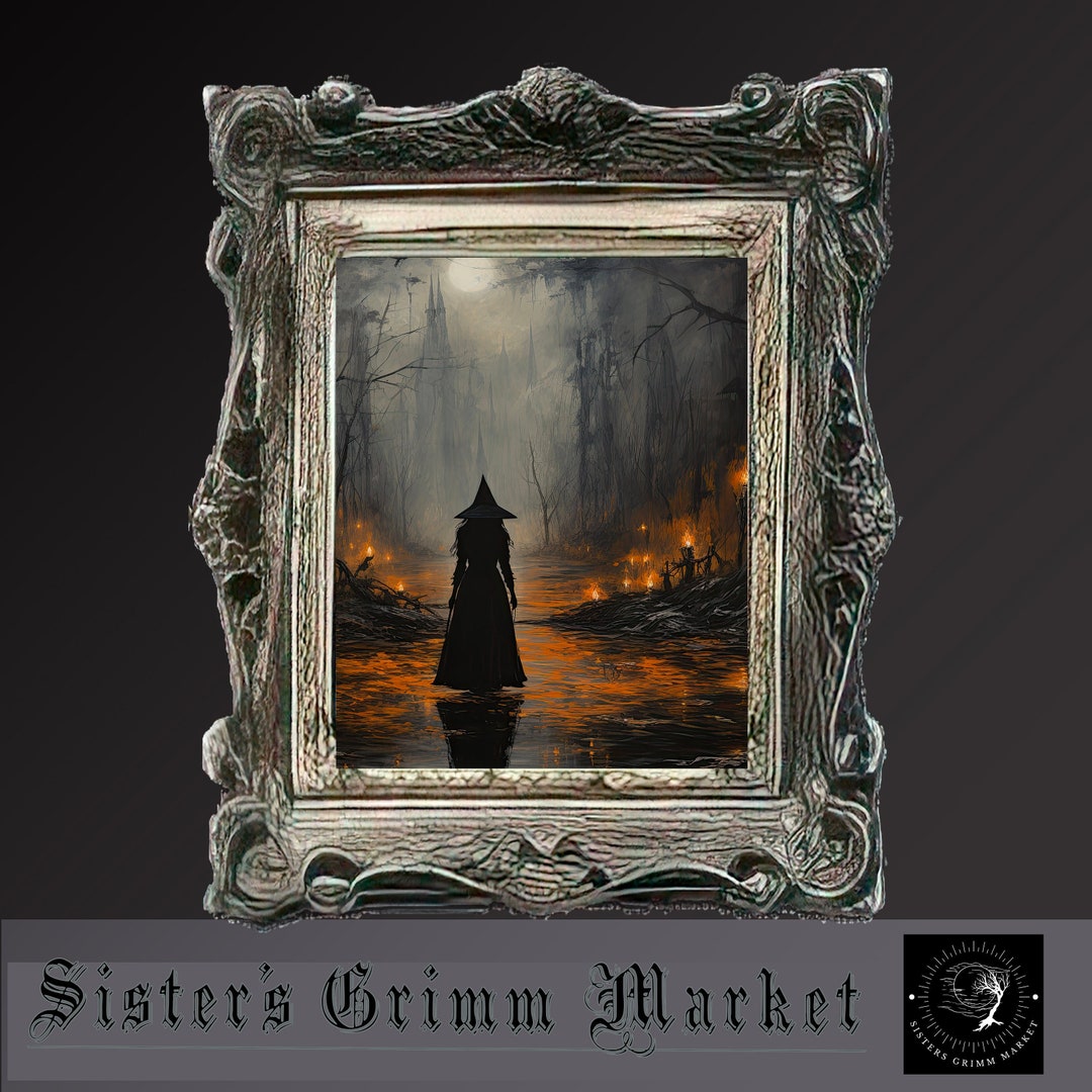 Gothic Witch Wall Art Poster Vintage Poster Art Poster Print dark ...