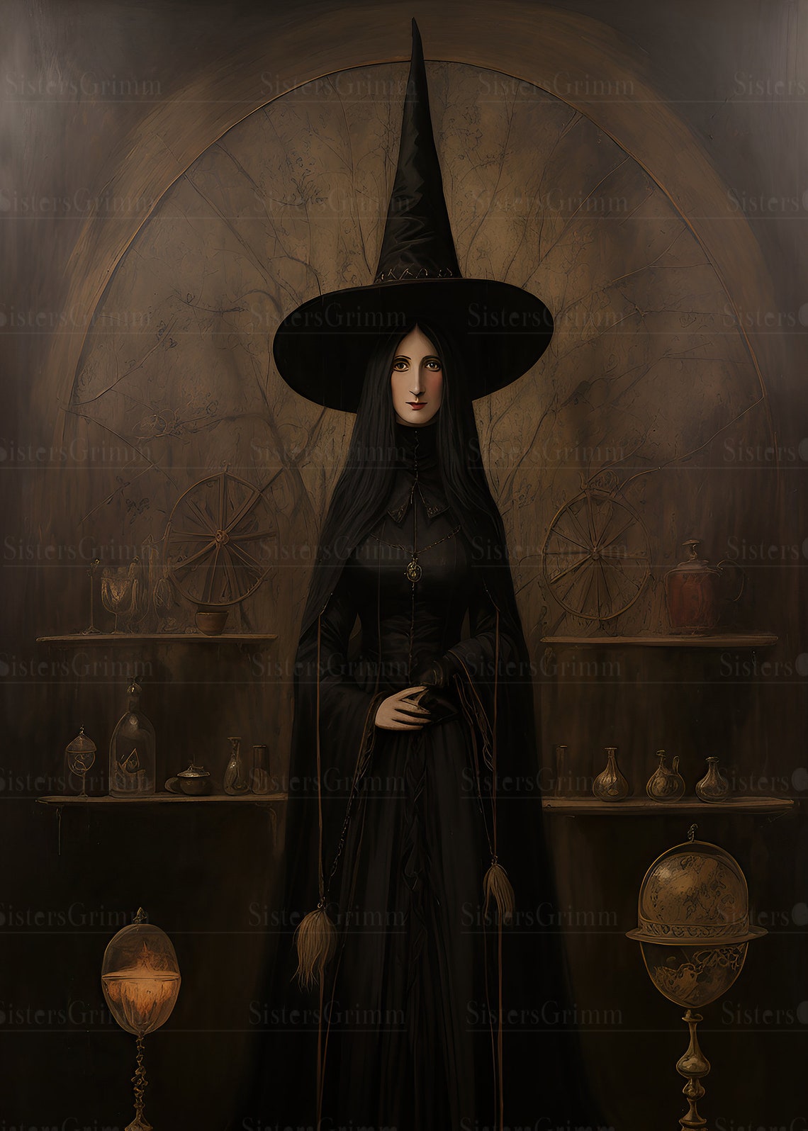 Antique Witch Painting Witchy Decor Witch Poster Art - Etsy