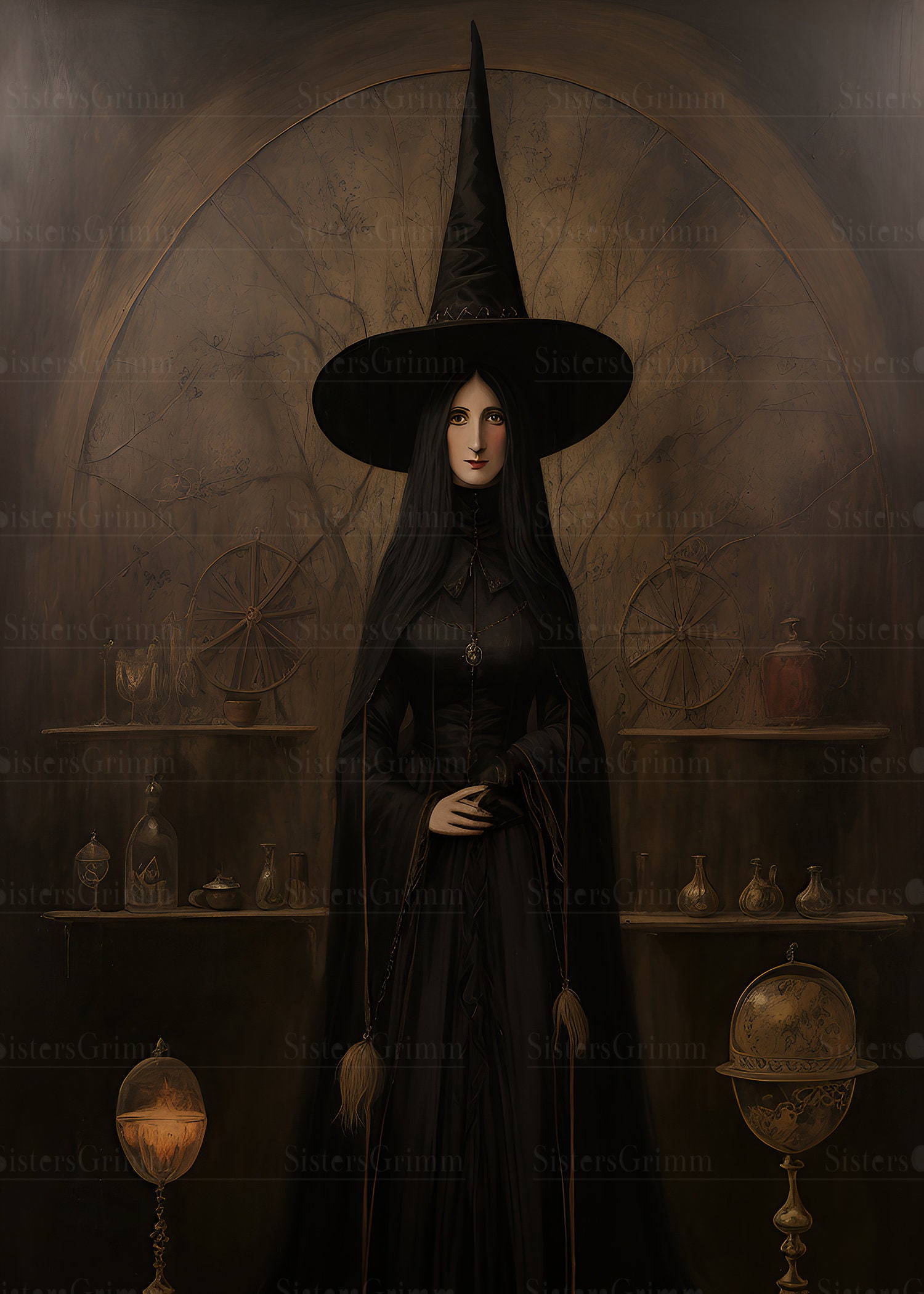 Antique Witch Painting Witchy Decor Witch Poster Art - Etsy