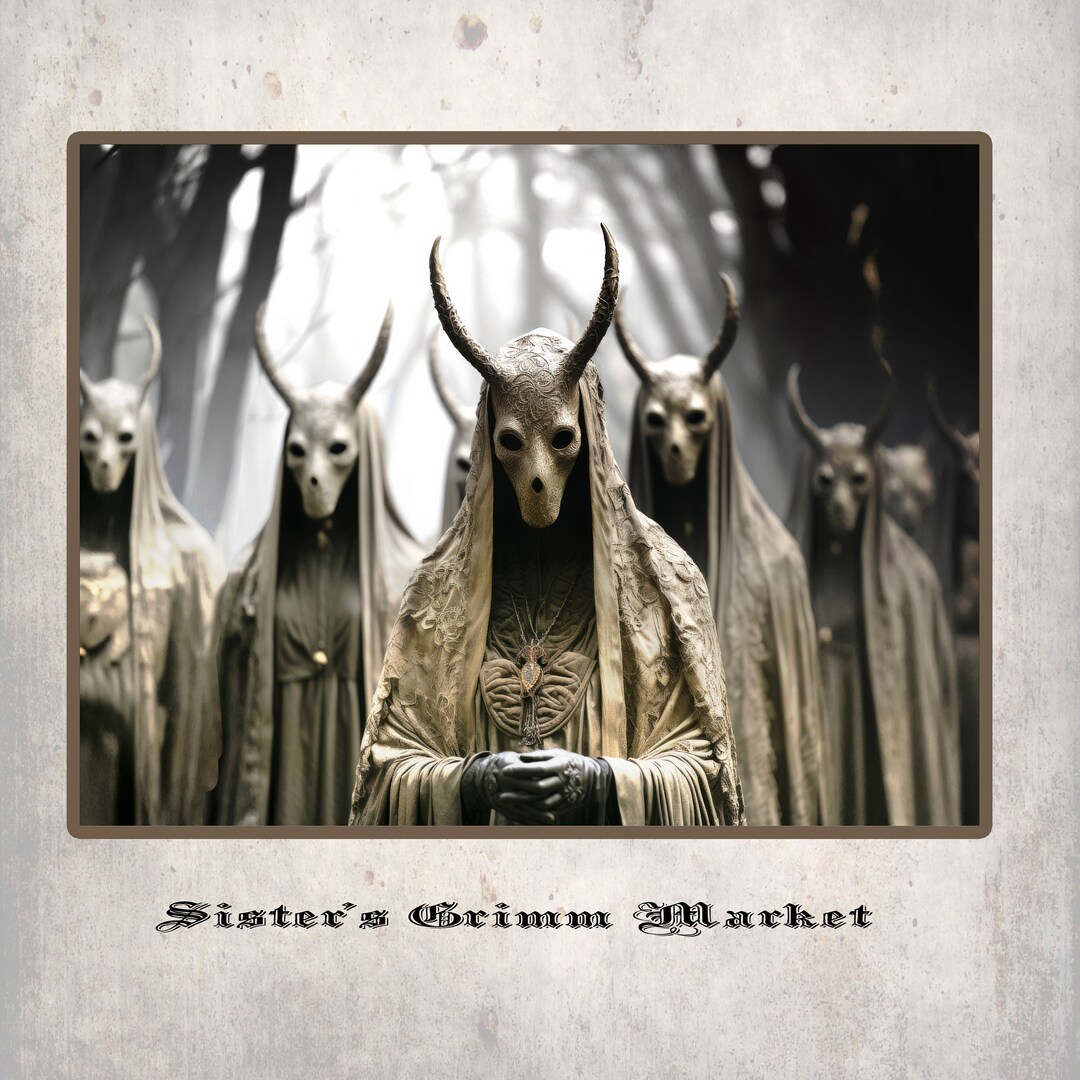 Printable Devil Cult Vintage Photography Dark Academia Printable Art ...