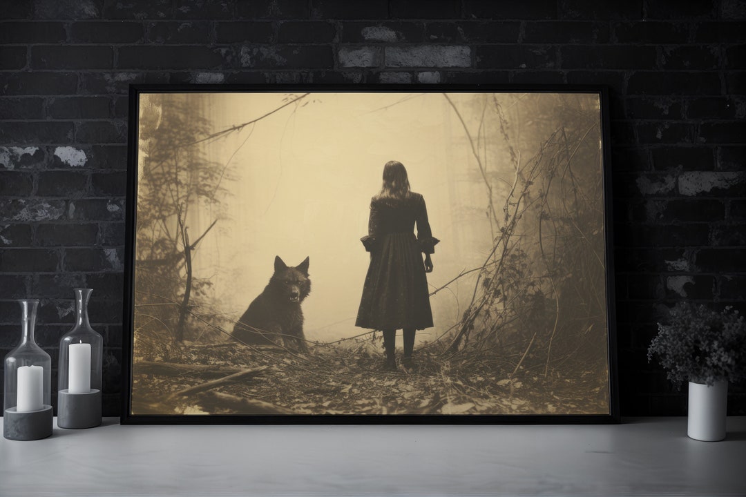 Werewolf Antique Photography Victorian Wall Art Red Riding Hood Print ...