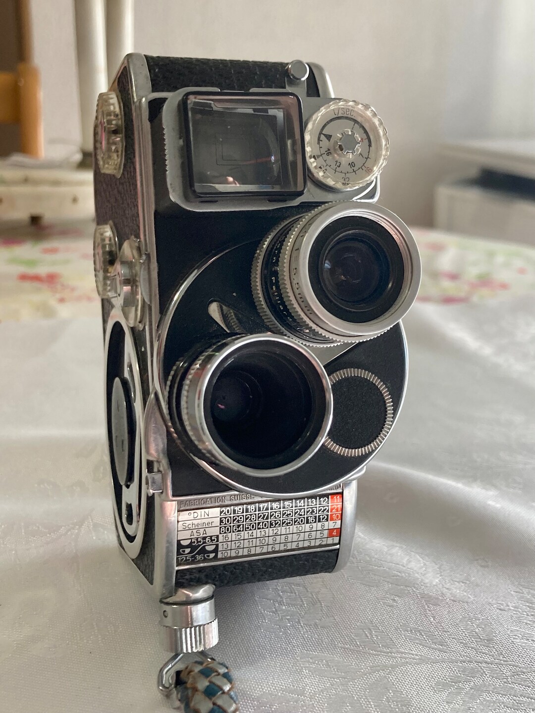 BOLEX PAILLARD B8 8mm Cine Camera, Kern-paillard 3mm Yvar, Rodenstock ...