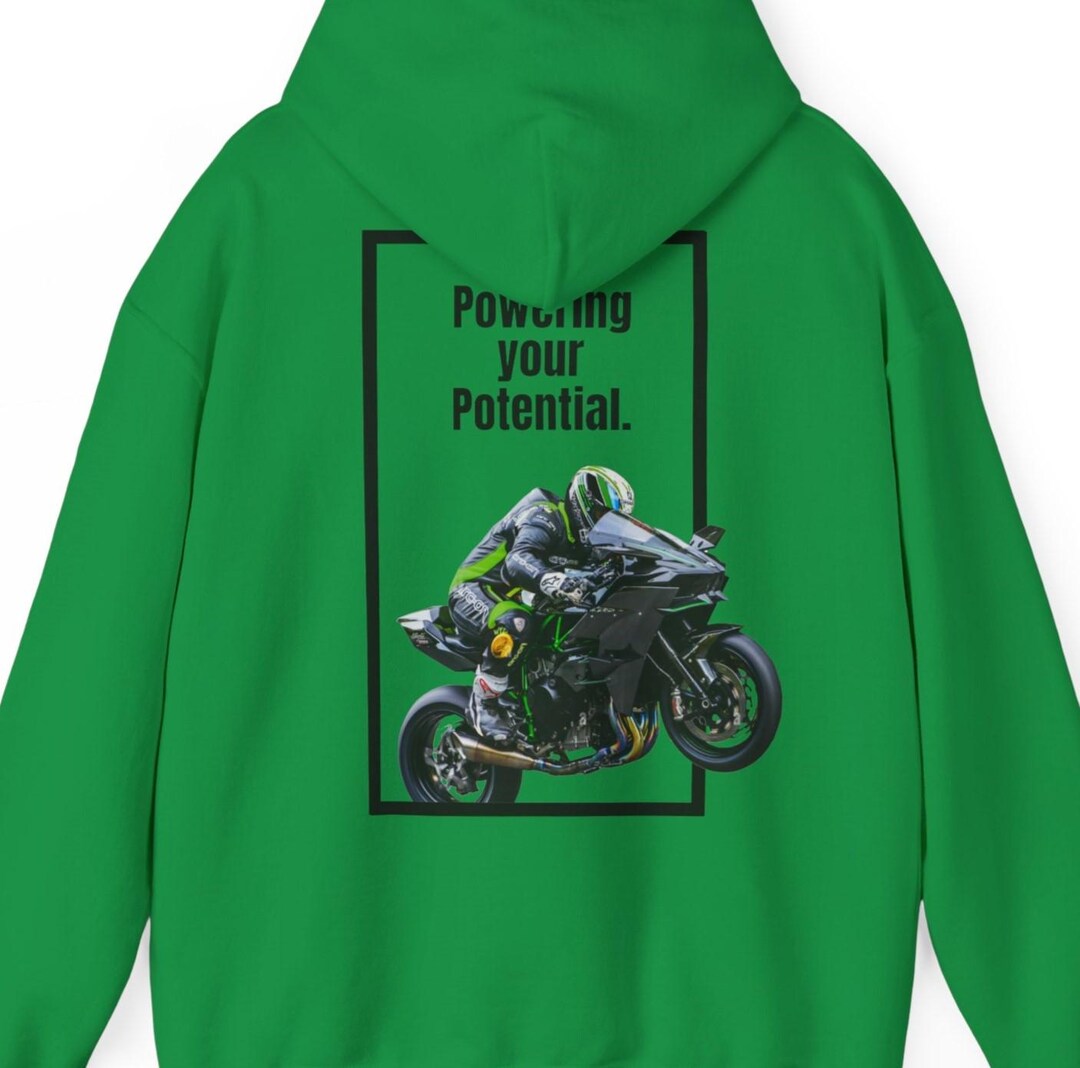 Kawasaki H2 Wheelie Hoodie, Powering Your Potential Sweatshirt ...