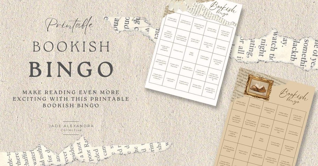 Bookish Bingo Reading Challenge: Printable TBR Game (digital Download ...