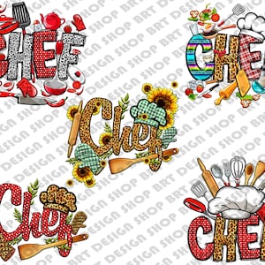 Chef Png, Chef Sublimation Designs Bundle Png, Chef Png Bundle, Kitchen ...
