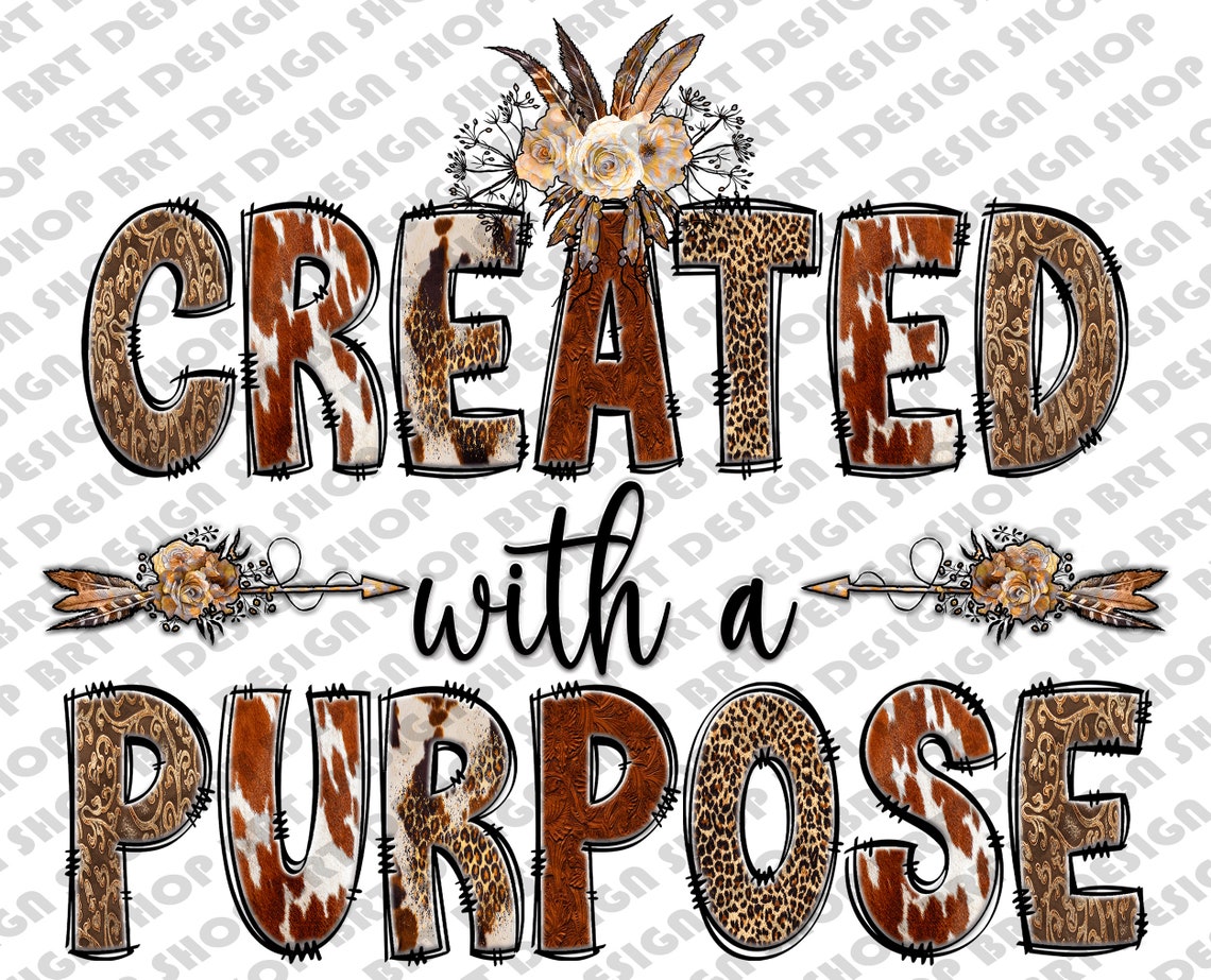 Created With A Purpose Png Christian Png Christian Quote - Etsy