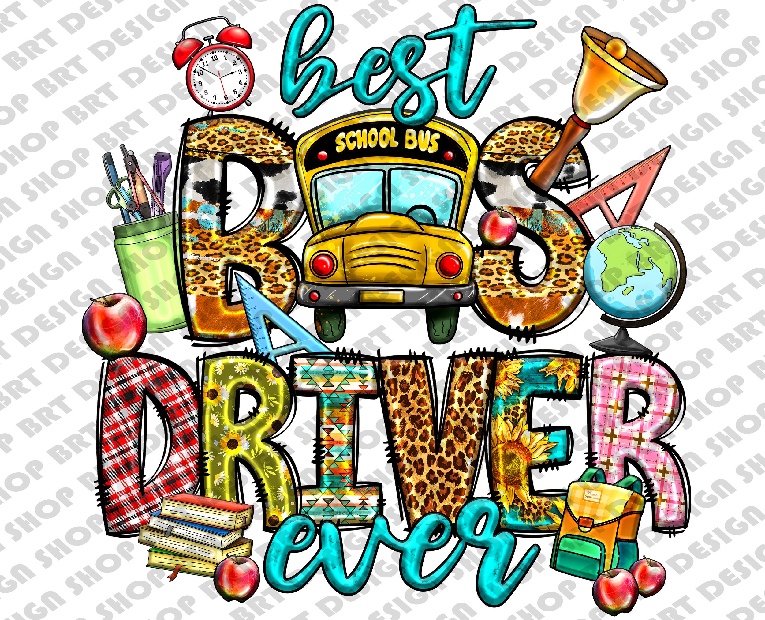 Best Bus Driver Ever Png, Western Png, School Bus Png, Back to School ...