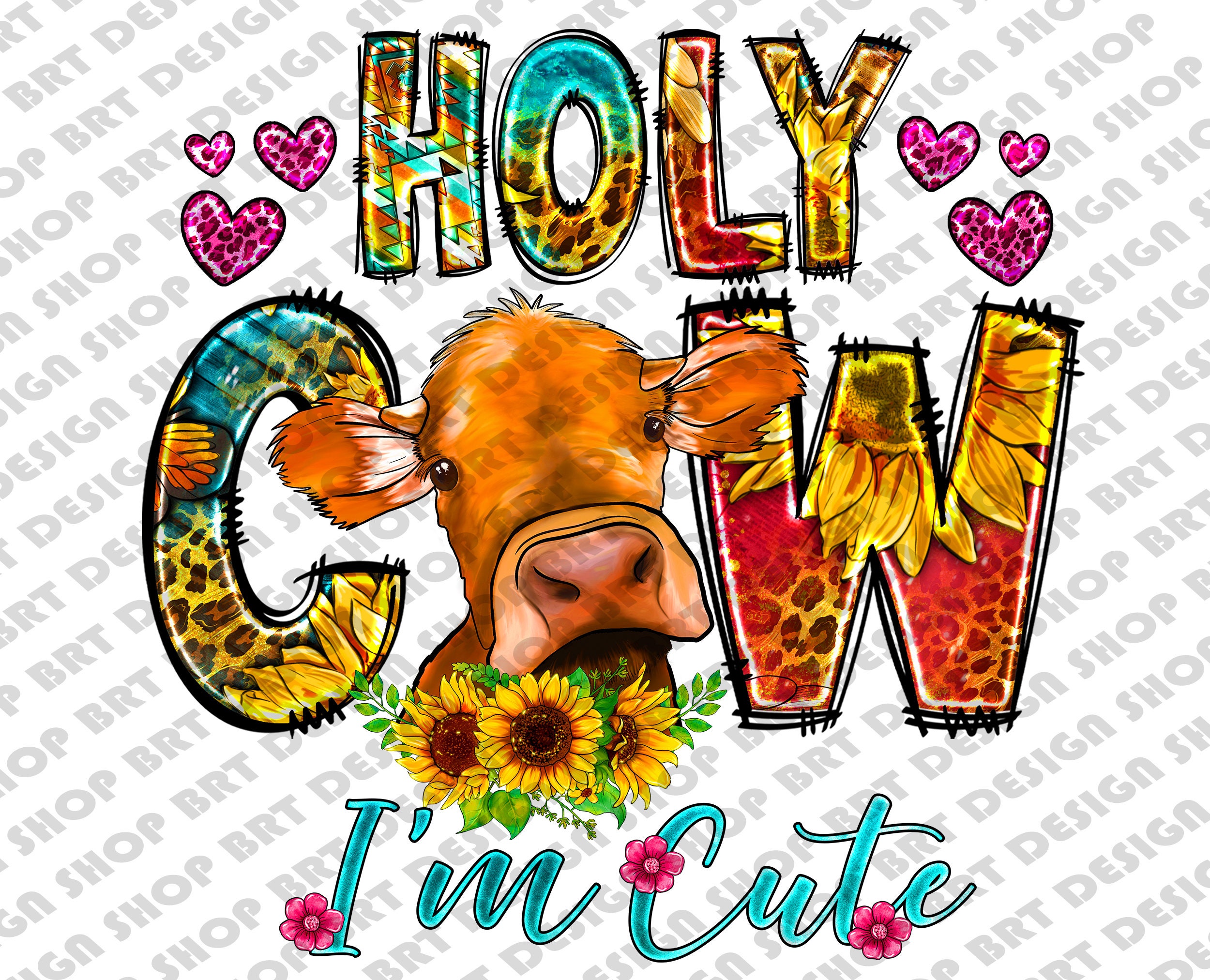 Holy Cow I'm Cute Png Baby Png Baby Cow Png Cow Png - Etsy