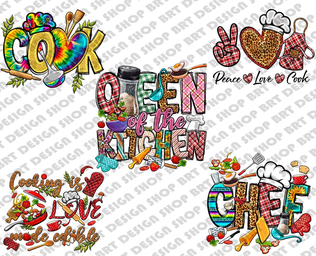 Chef Sublimation Designs Bundle Png, Cook Png Bundle, Kitchen Bundle ...