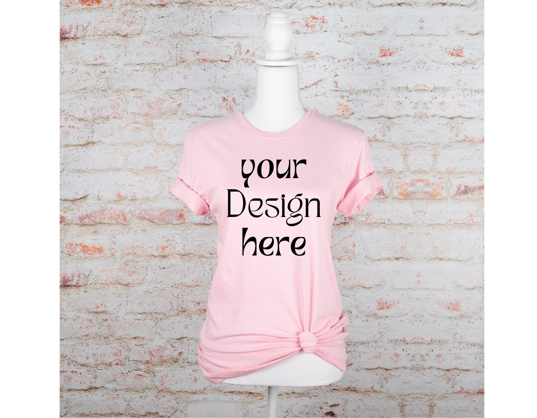 Bella Canvas 3001 Pink Mockup Bella Canvas 3001 Mock up pink - Etsy