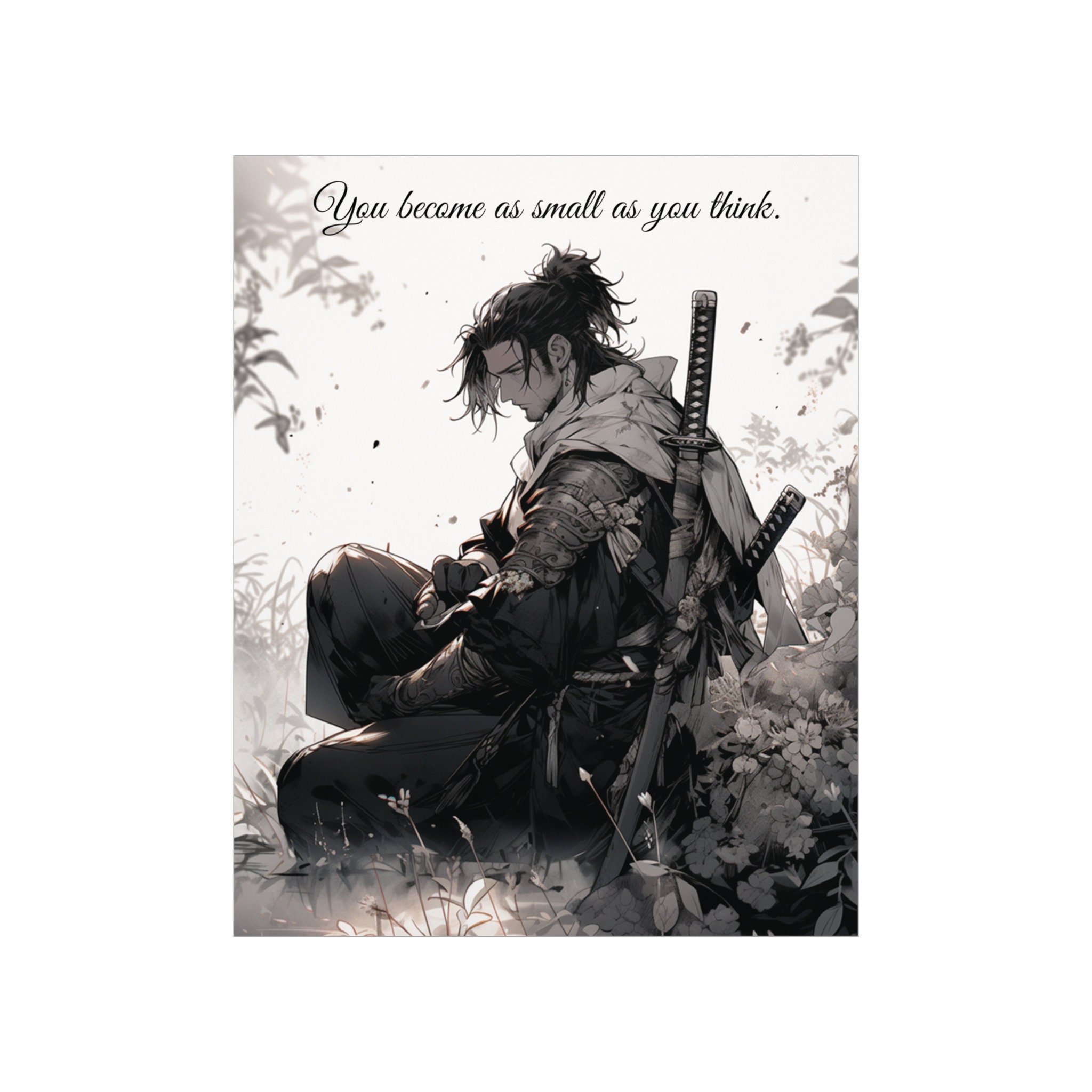 Think Big Poster, Samurai Poster, Motivational Poster, Wall Decor ...