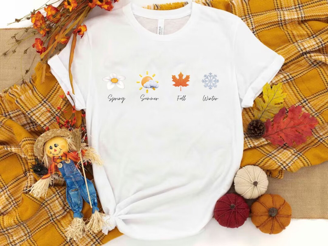 The Four Seasons Shirt, Seasonal T Shirt, Winter, Fall, Spring, Summer ...