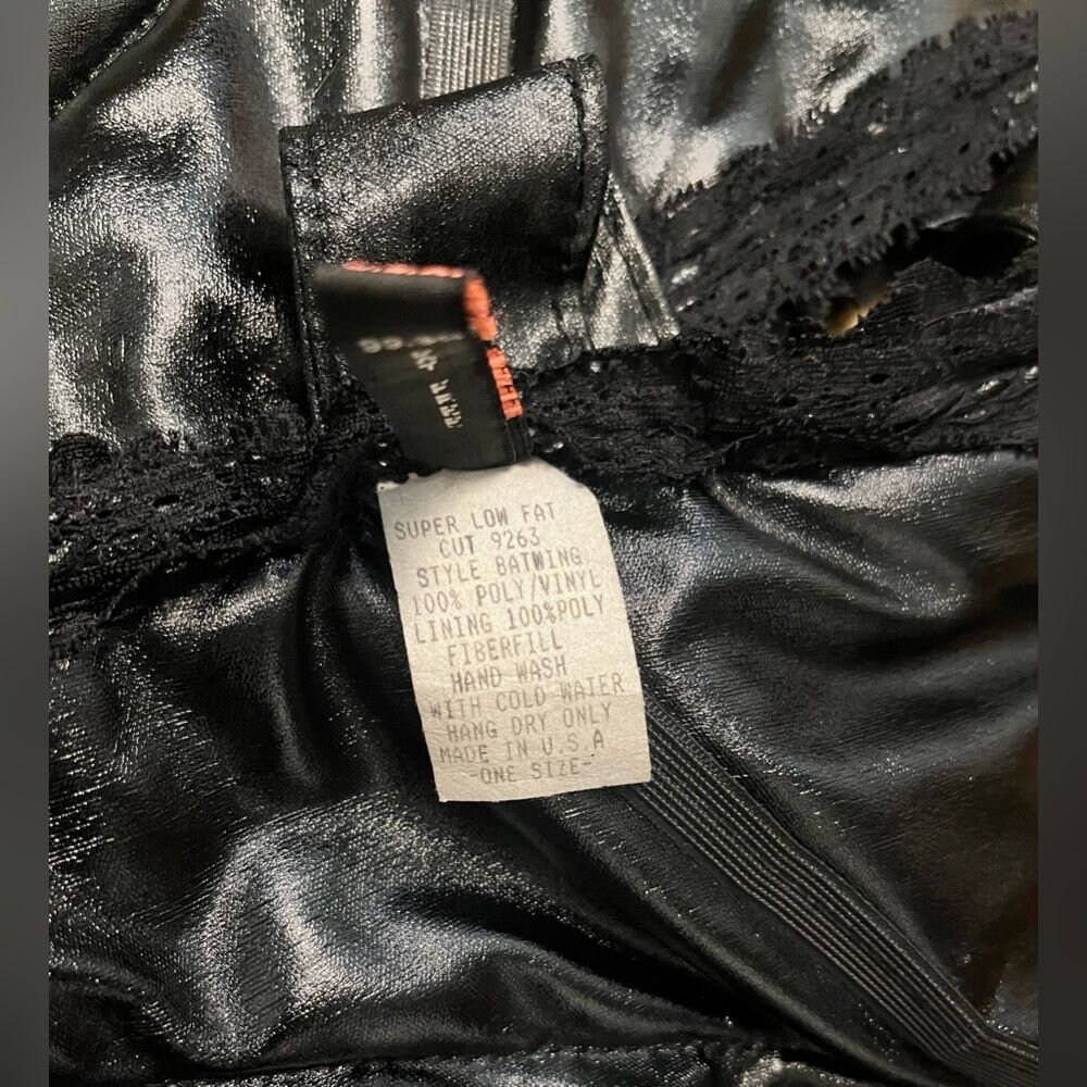 Vintage Y2K Super Low Fat Vinyl Bat Wings Halloween Costume With Lace ...