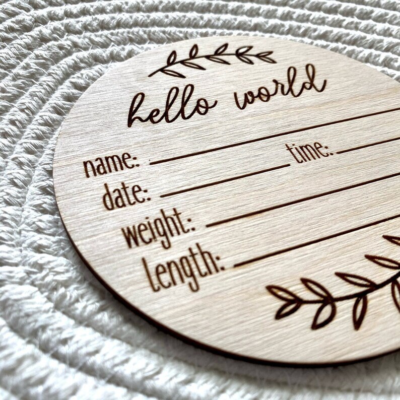 Birth Announcement Door Hanger. - Etsy