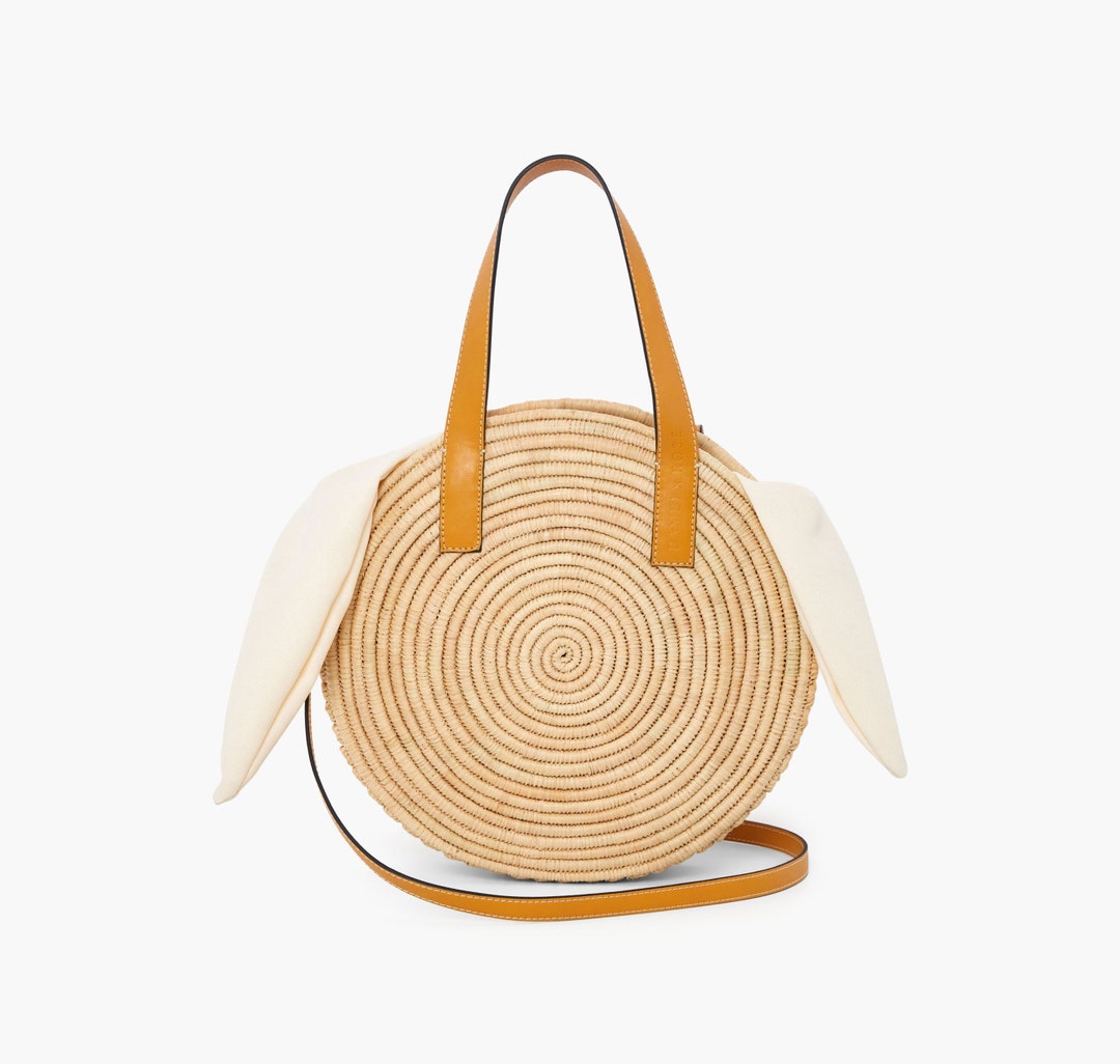 Raffia Bag, Straw Basket, Barrel Bag, Beach Bag, Handmade Bag, Round ...