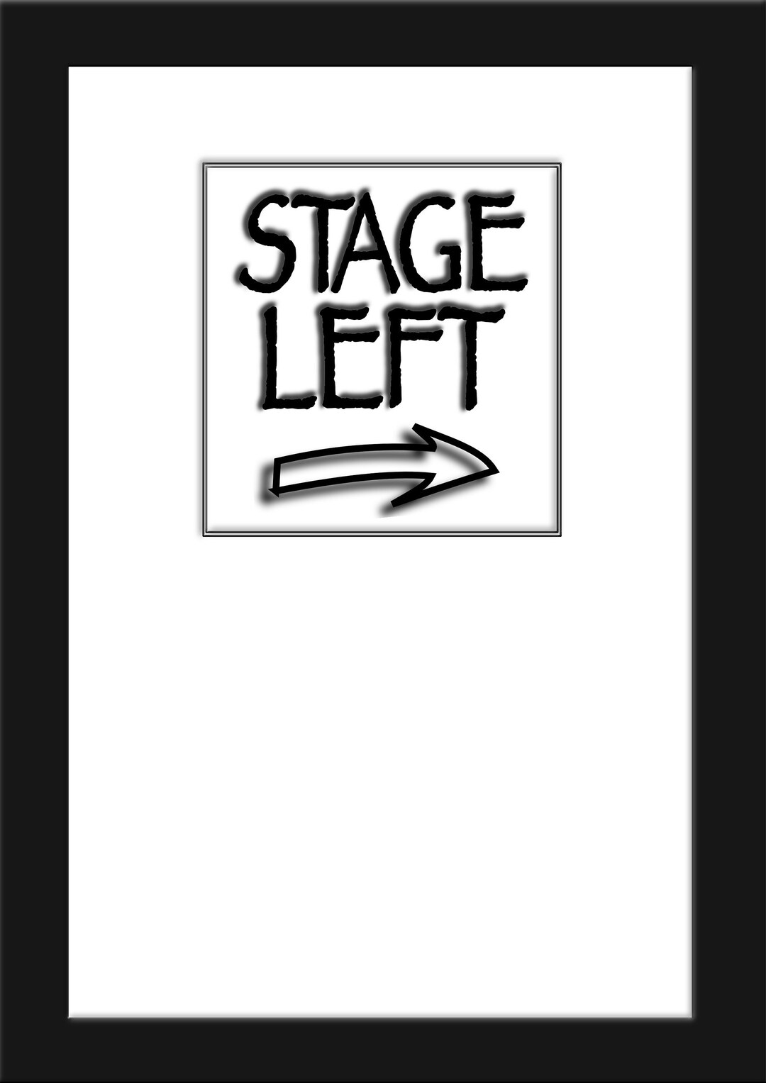 Stage Left Poster With Arrow - Etsy