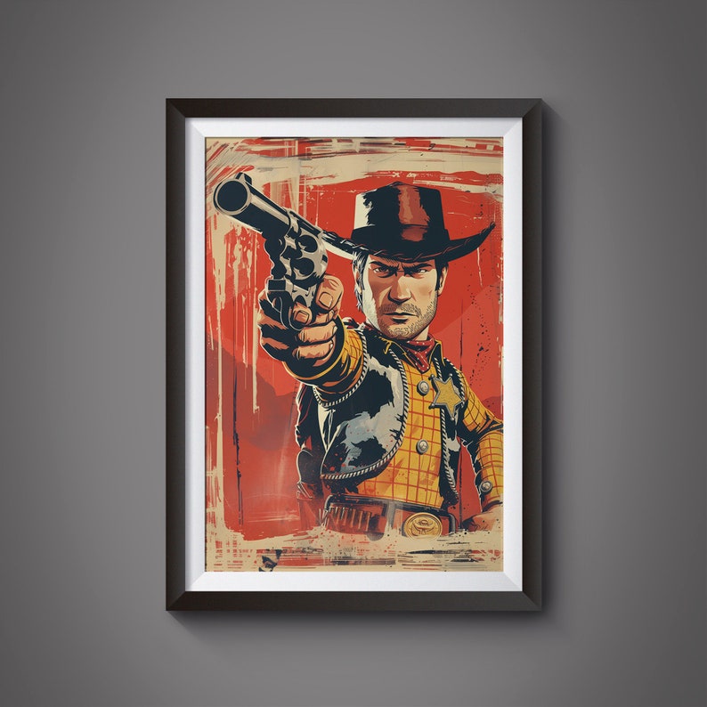 Red Dead Redemption 2 Sheriff Arthur Morgan Mashup Video Game Poster ...