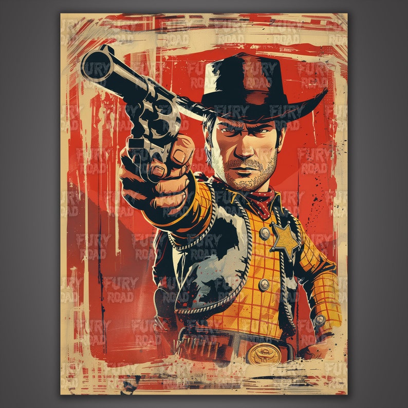 Red Dead Redemption 2 Sheriff Arthur Morgan Mashup Video Game Poster ...