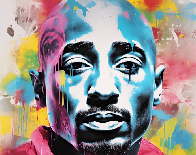 Tupac Shakur - Graffiti Portrait - Art Print - 00009 - Etsy