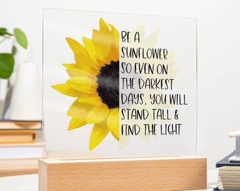 Be a Sunflower Sign Printable Wall Art Sunflower Decor Positivity Quote ...