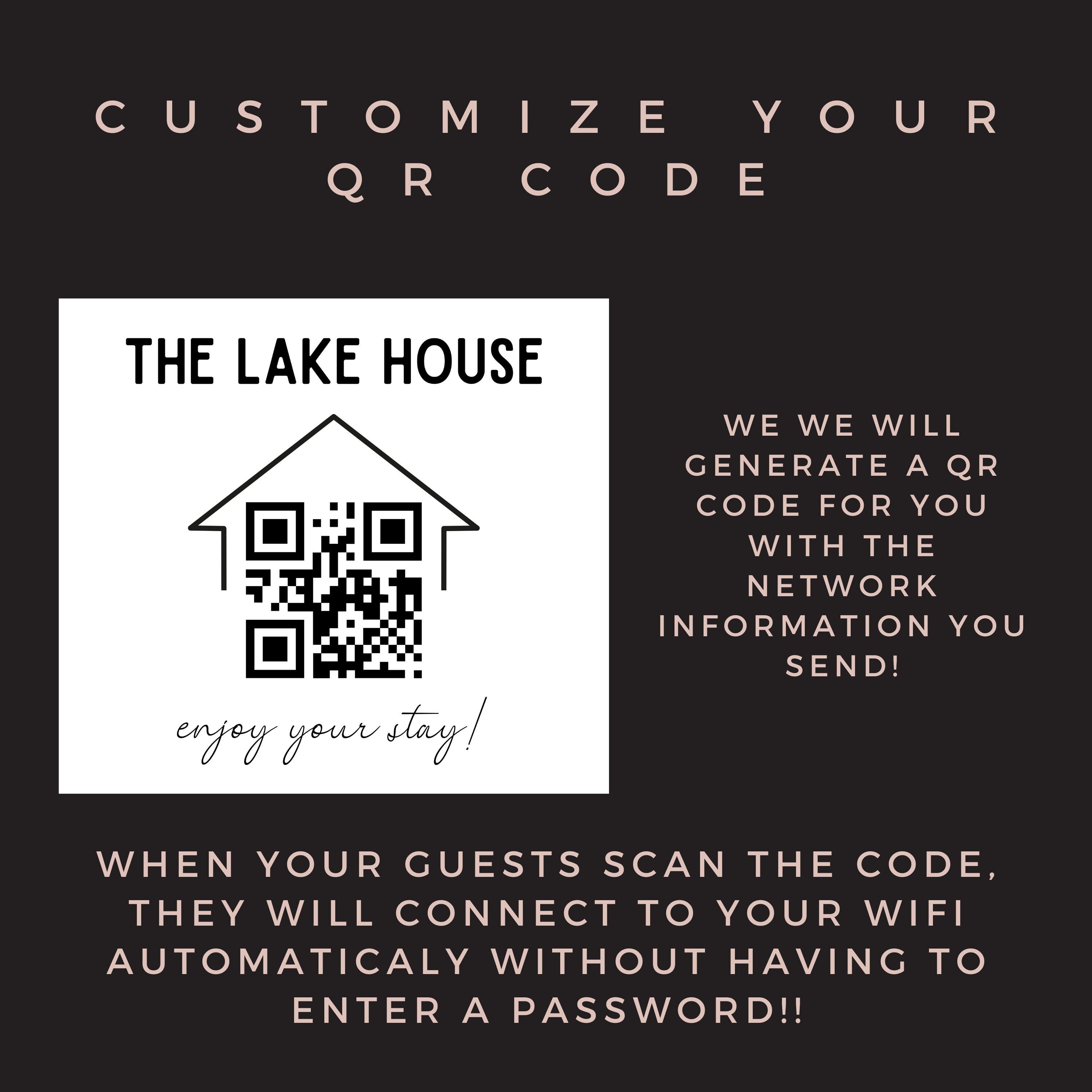 Personalized Wifi QR Sign | Personalized New Home Gift, QR Code Scanner ...