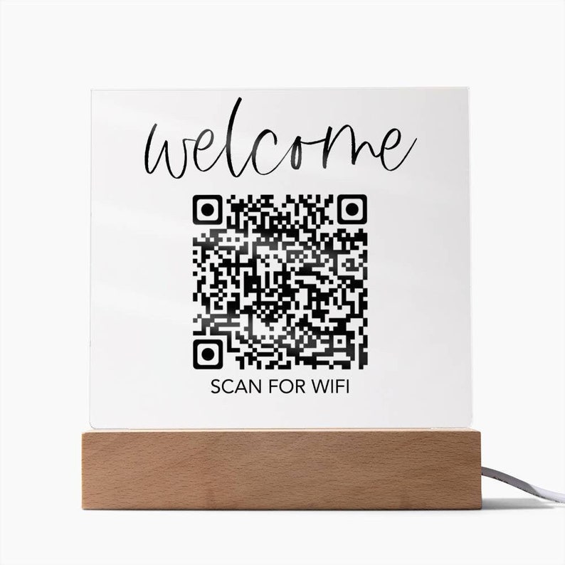Personalized Wifi QR Sign | Personalized New Home Gift, QR Code Scanner ...