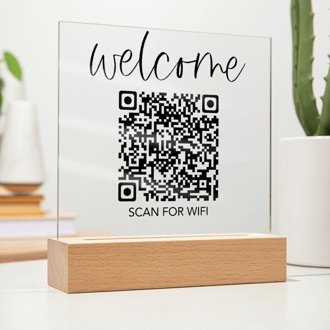 Personalized Wifi QR Sign | Personalized New Home Gift, QR Code Scanner ...