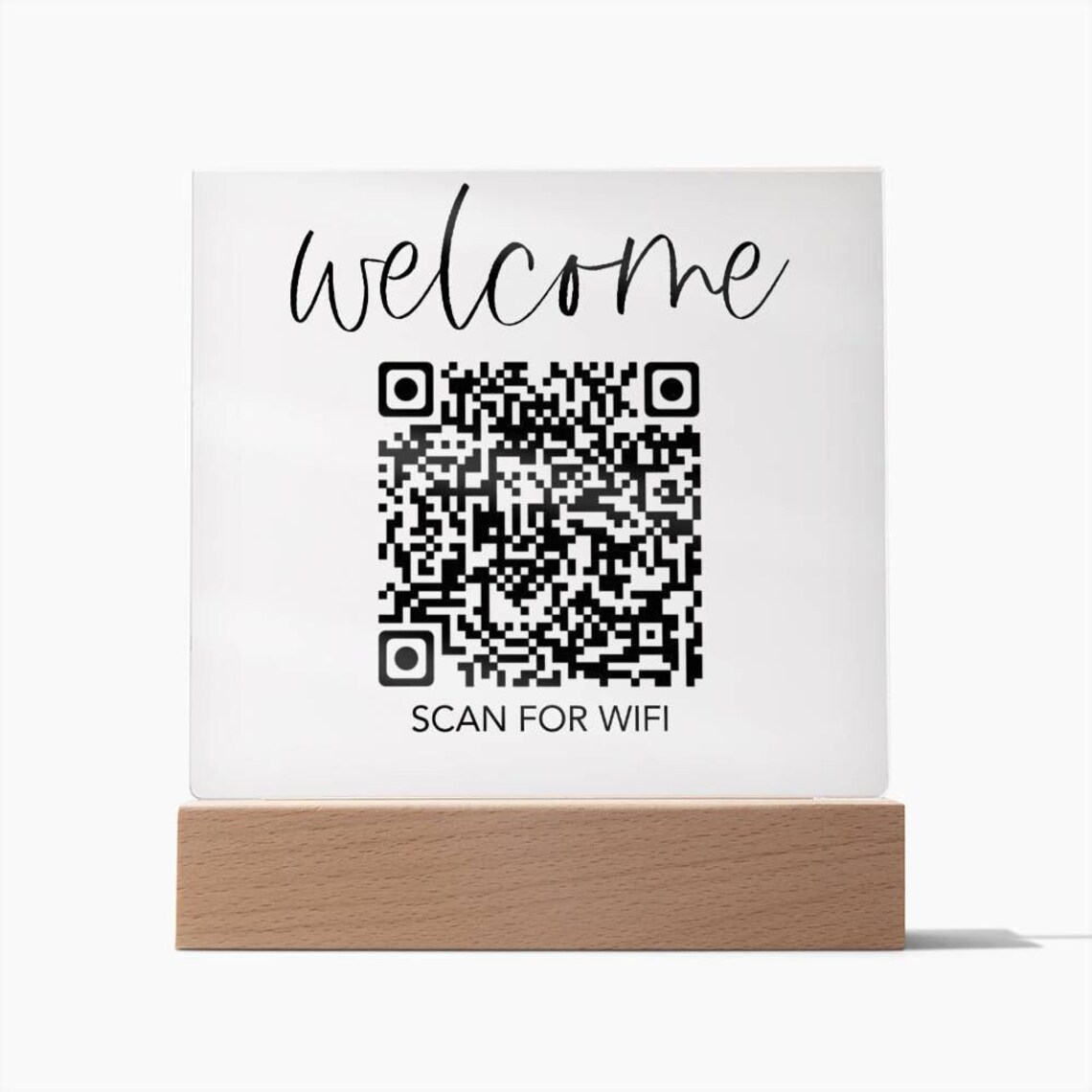 Personalized Wifi QR Sign | Personalized New Home Gift, QR Code Scanner ...