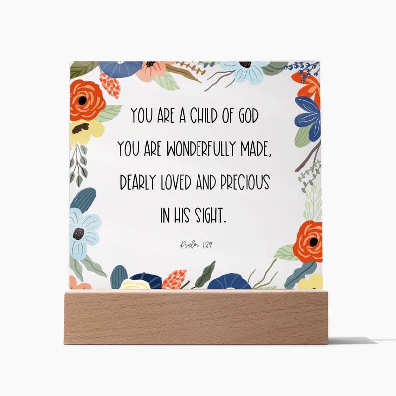 Christian Nursery Decor | You Are a Child of God Nursery Nightlight ...