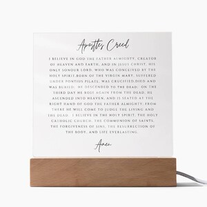 The Apostles Creed Acrylic Sign | Scripture Art | Farmhouse Decor ...