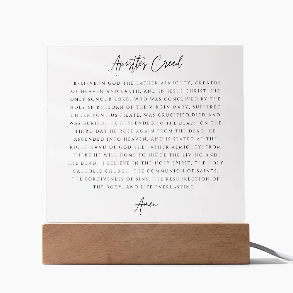 The Apostles Creed Acrylic Sign | Scripture Art | Farmhouse Decor ...