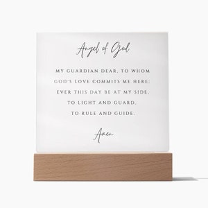 Guardian Angel Prayer Plaque | Catholic Children's Prayer | Kids Room ...
