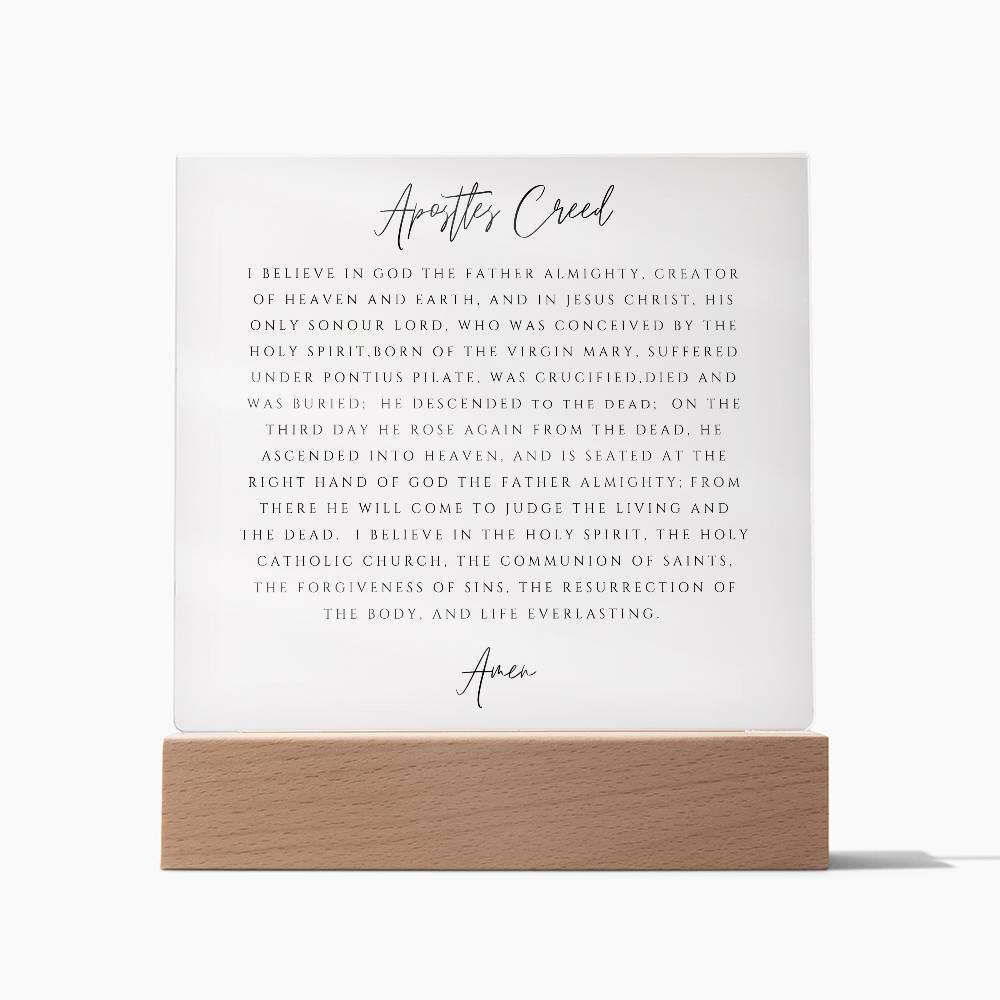 The Apostles Creed Acrylic Sign | Scripture Art | Farmhouse Decor ...