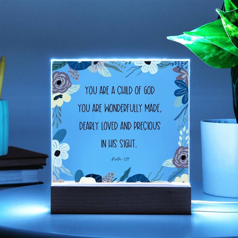 Christian Nursery Decor | You Are a Child of God Nursery Nightlight ...