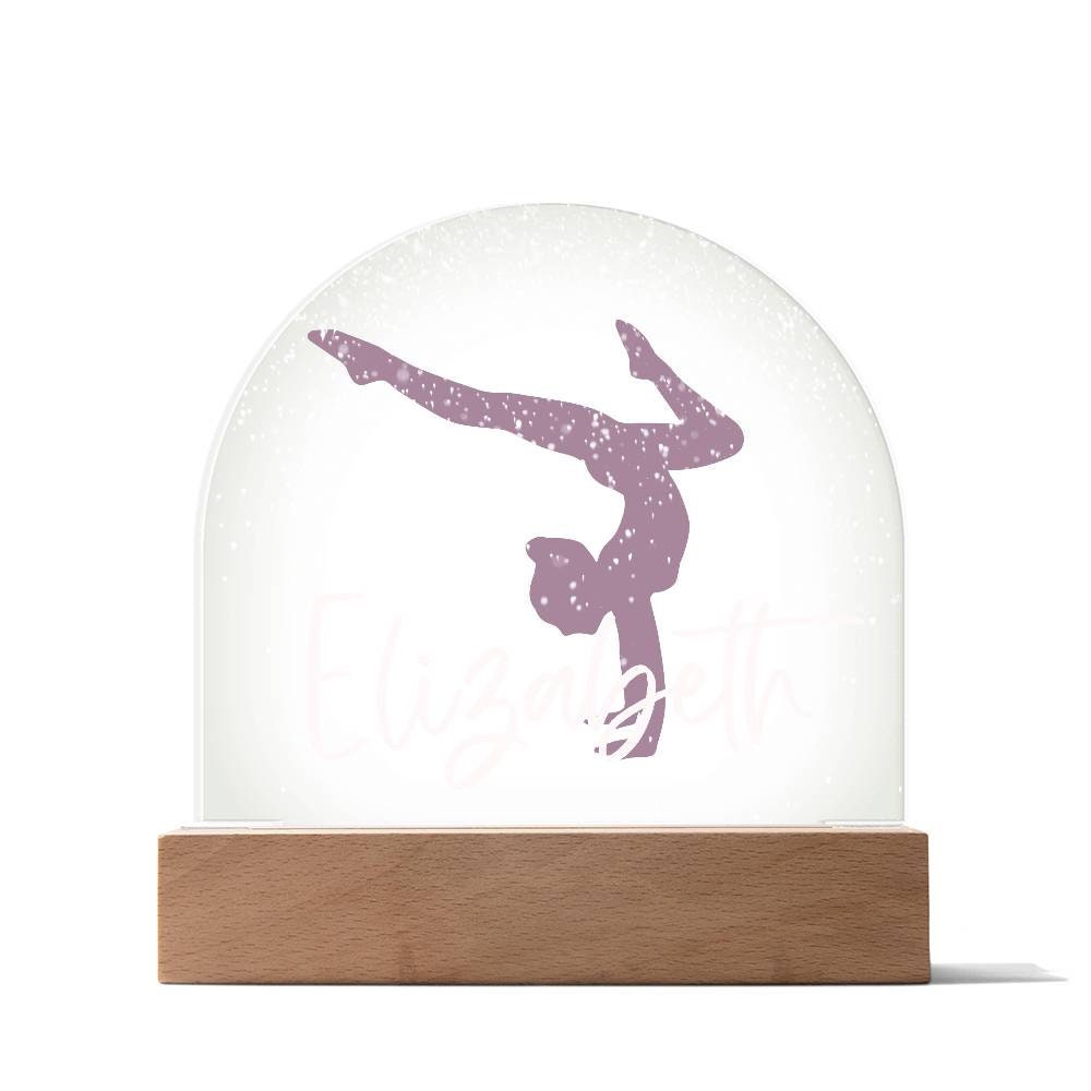 Personalized Gymnastics Gift Gymnast Snow Globe Acrylic Dome Plaque ...